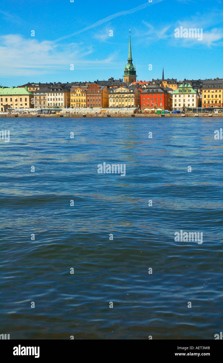 The sea in front of Gamla Stan old town district of Stockholm Sweden EU ...