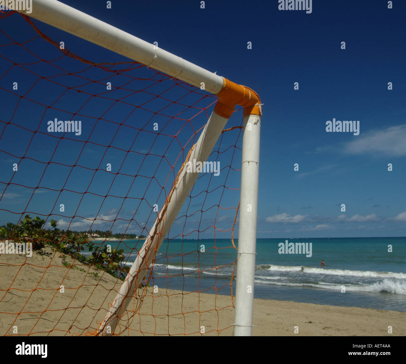 Goal posts beach hi-res stock photography and images - Alamy