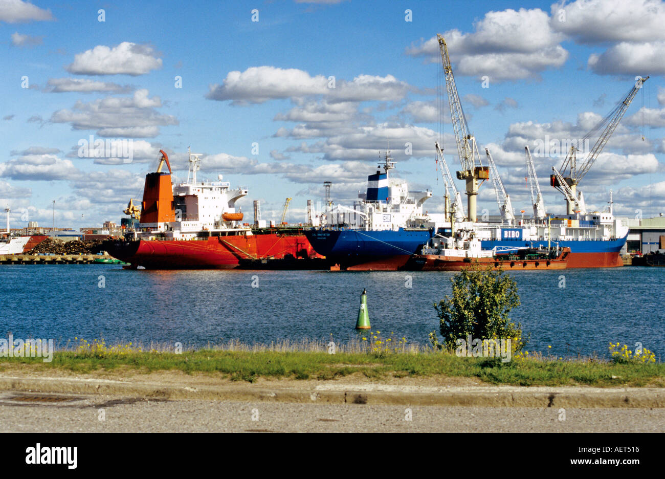 Ships in Port at Kleipeda Docks Lithuania Stock Photo - Alamy