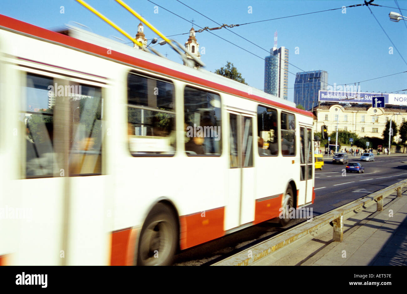Trolley Bus Vilnius Lithuania Stock Photo - Alamy