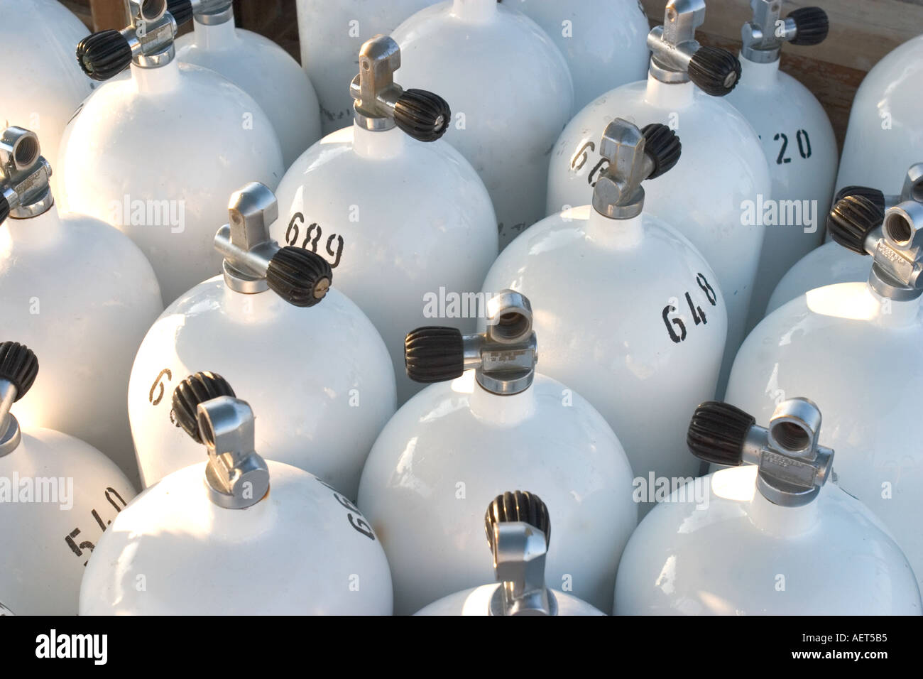 Scuba Diving Cylinders Stock Photo - Alamy