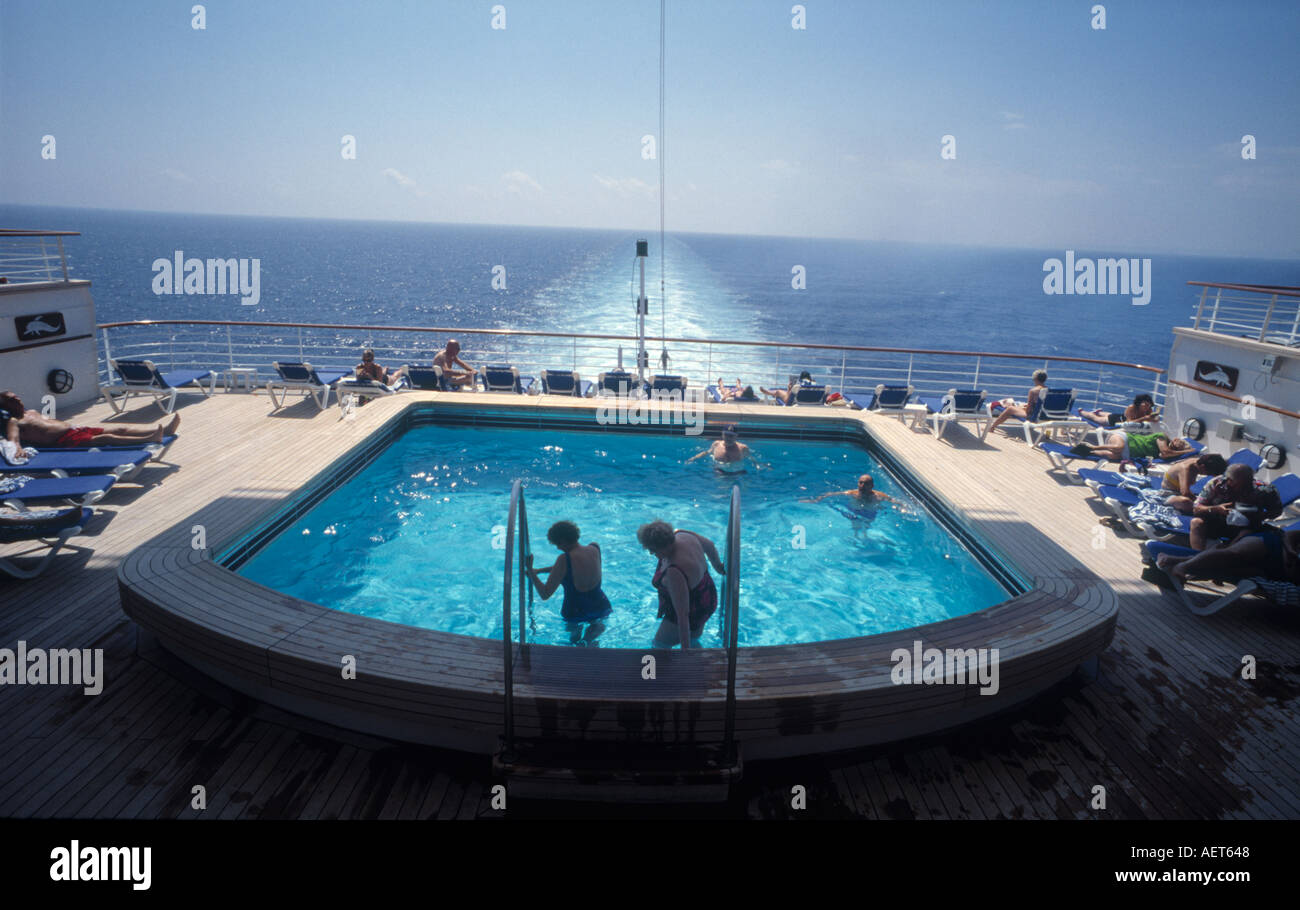 swimming pool aboard the grand princess cruise liner Stock Photo - Alamy