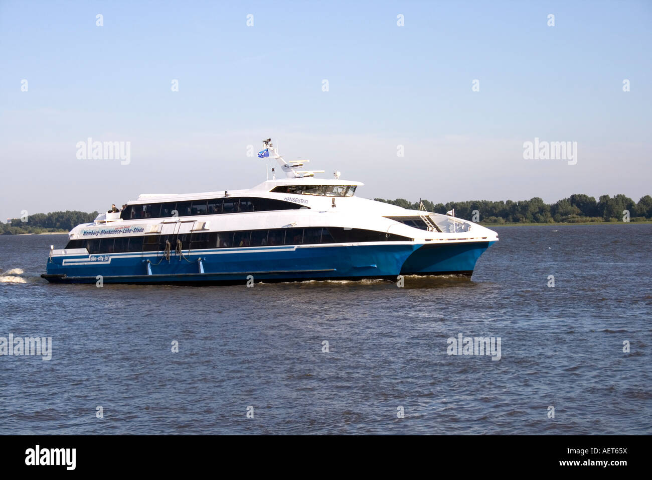 Hamburg to Stade Ferry at Schulau Stock Photo - Alamy