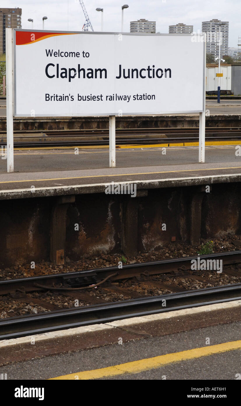Clapham junction railway sign hi-res stock photography and images - Alamy