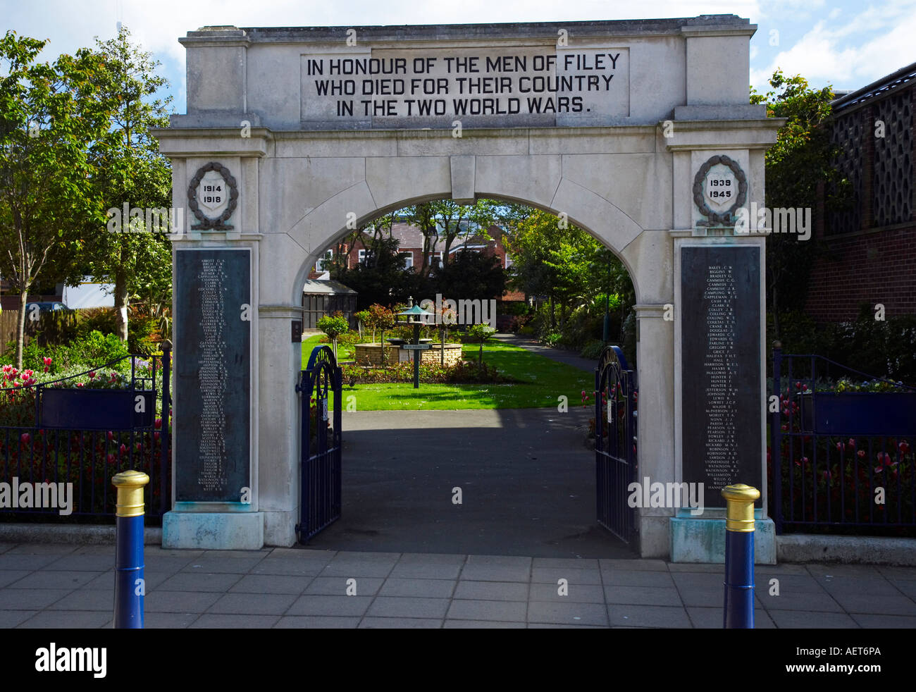 War Memorial Murray Street Filey North Yorkshire England Stock Photo ...