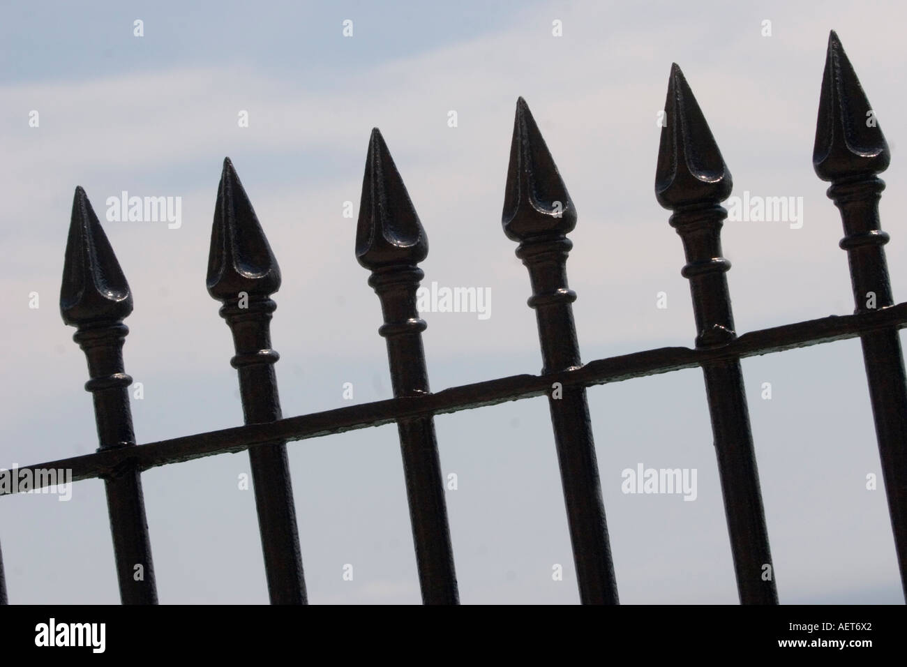 Railings by the sea Stock Photo - Alamy