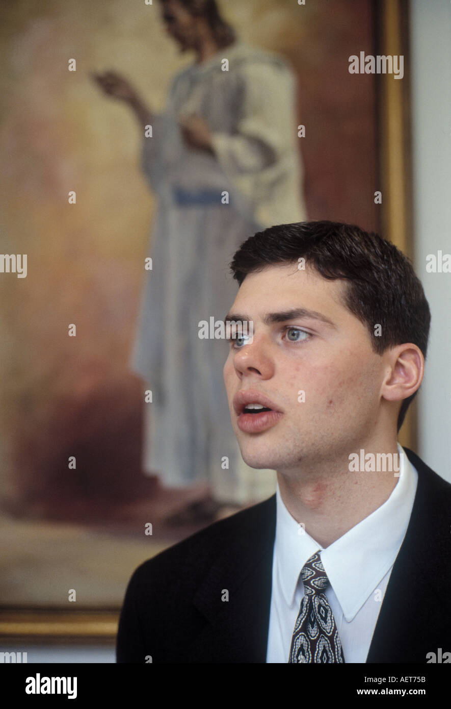 religious Mormon group on the streets of London Stock Photo - Alamy