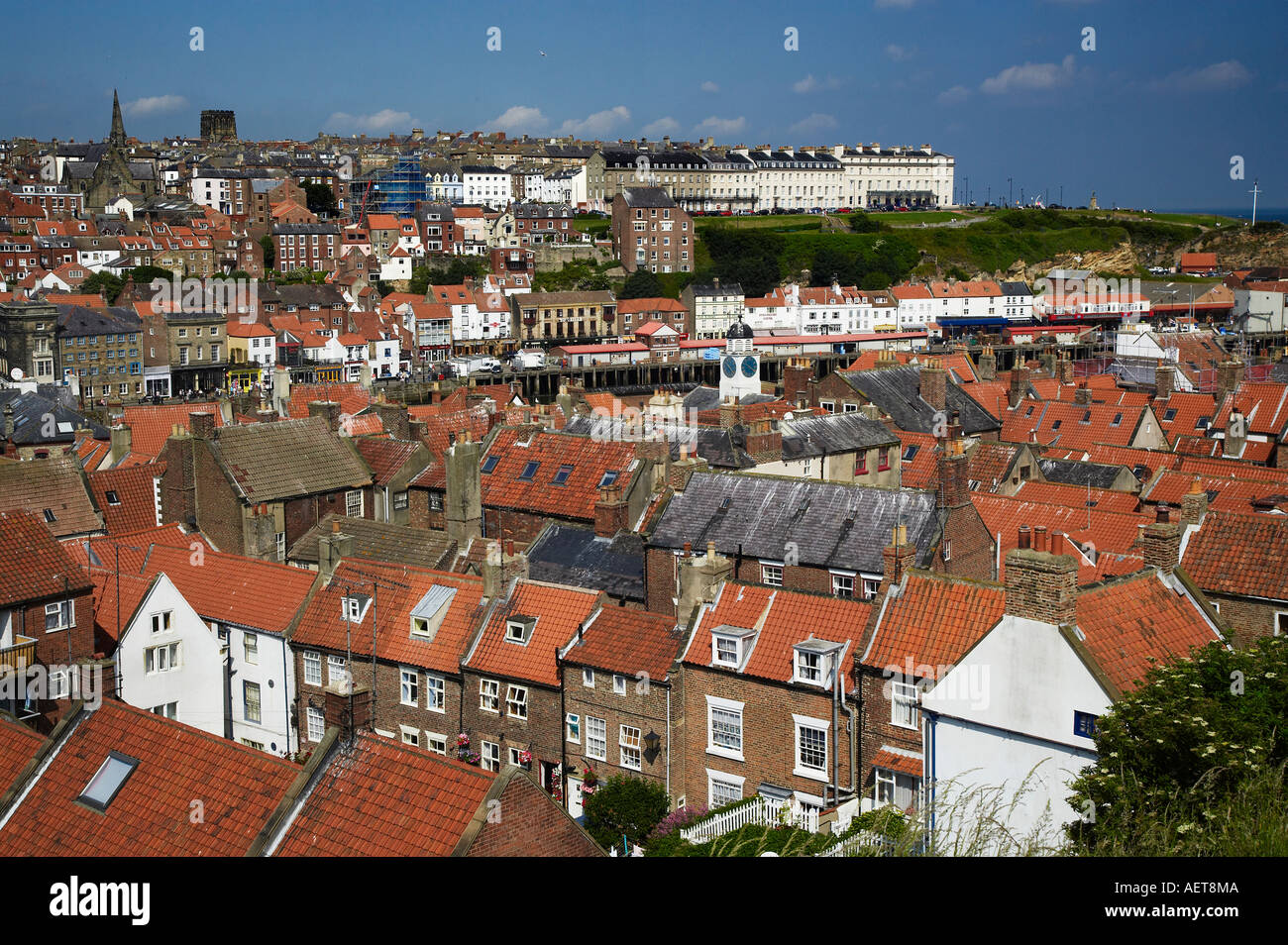 Whitby Old Town from East Cliff North Yorkshire England Stock Photo - Alamy