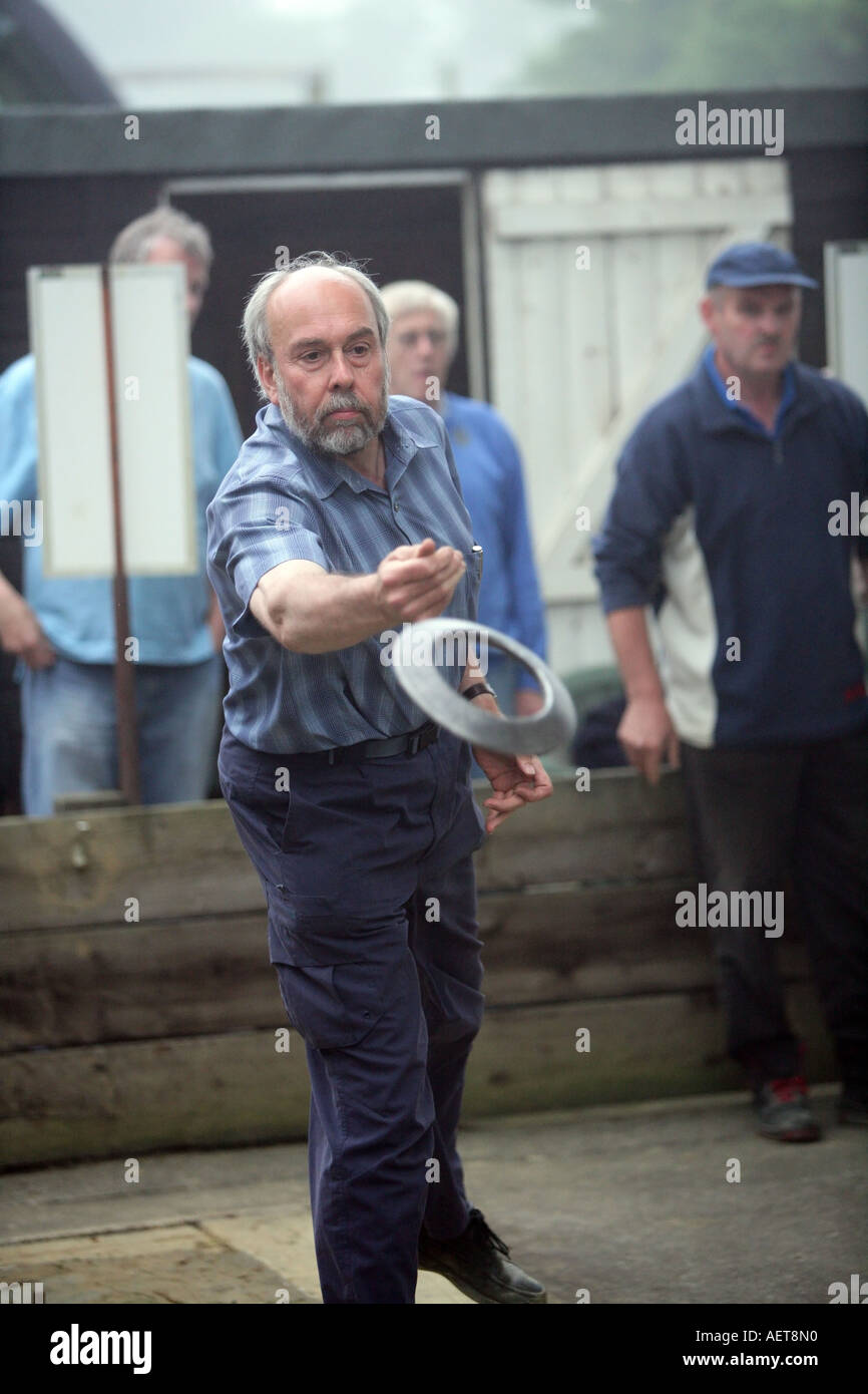 Quoits match at Danby Village North Yorkshire Moors England Stock Photo ...