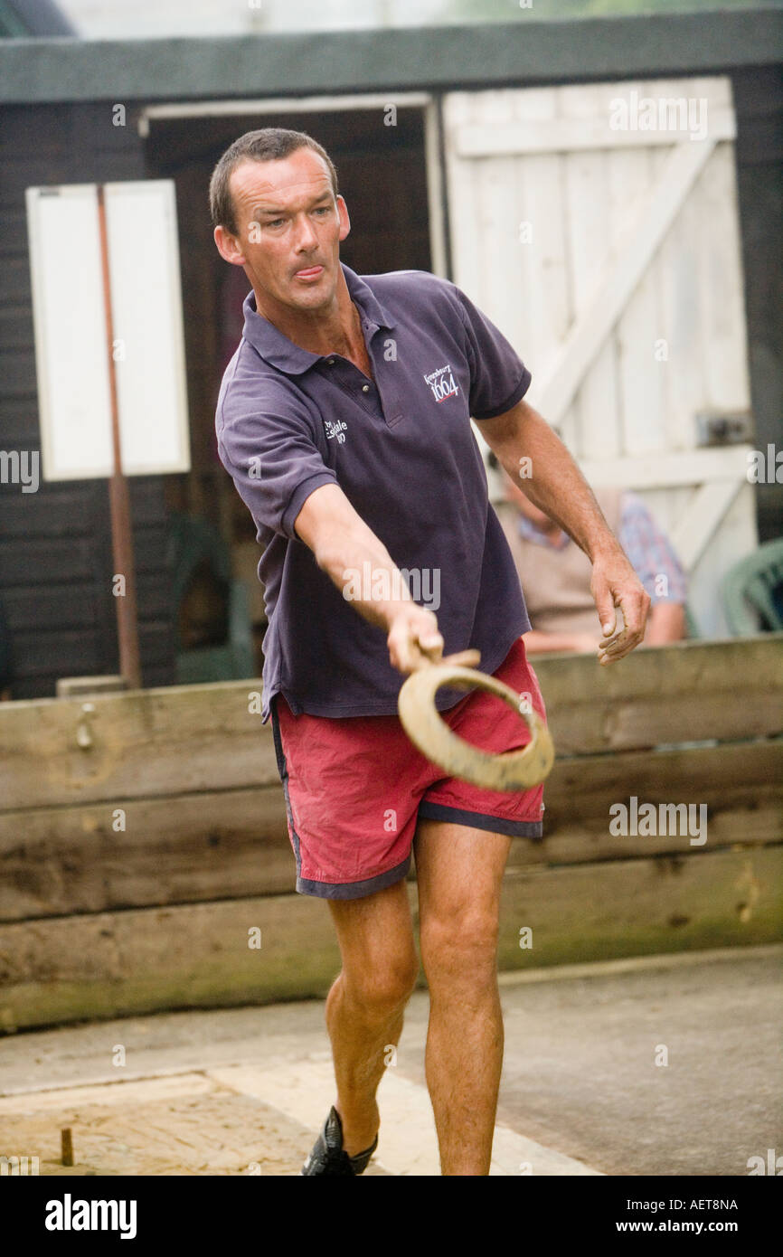 Quoits match at Danby Village North Yorkshire Moors England Stock Photo ...