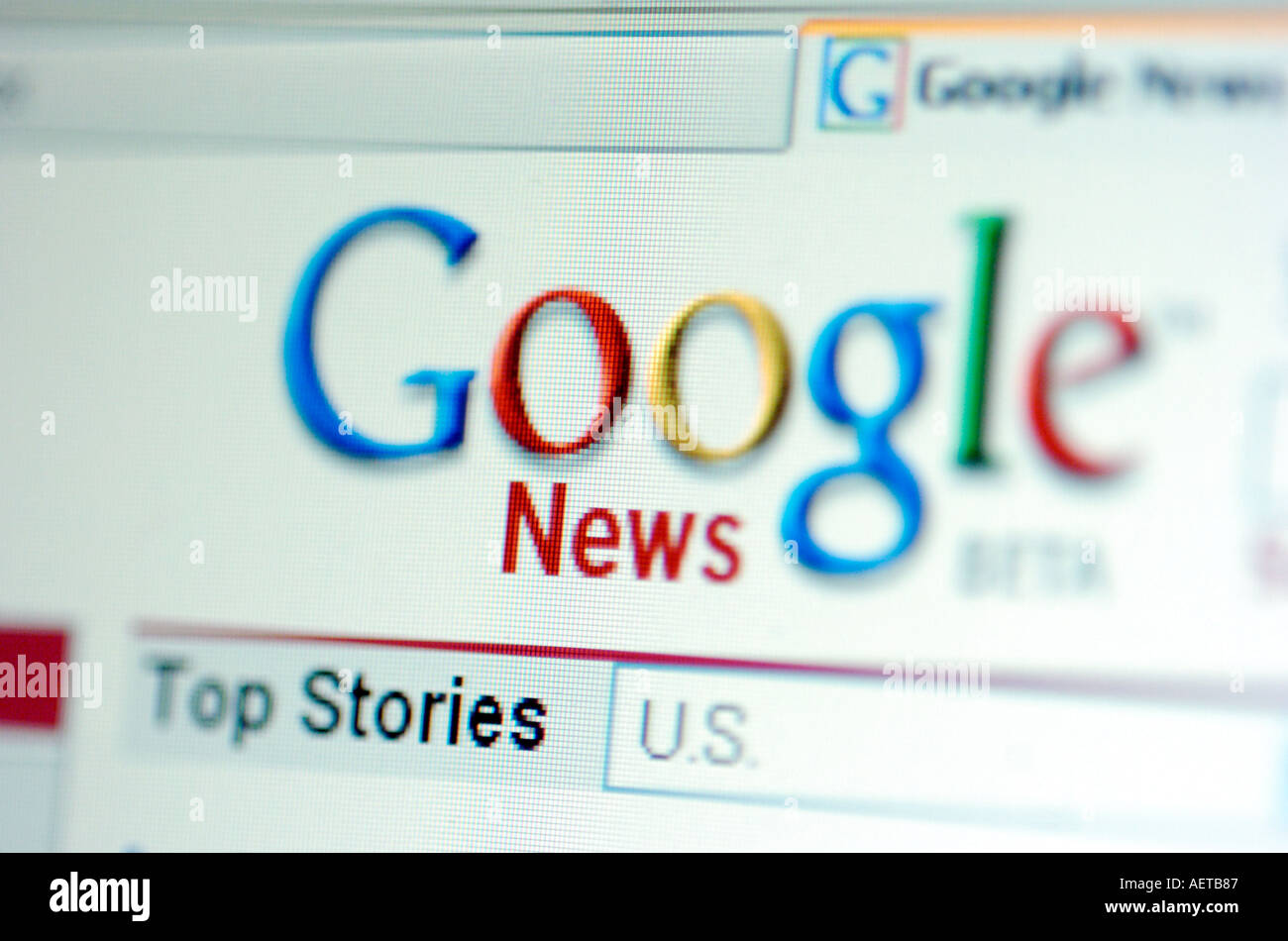 A screen shot of the new beta version of Google s News service Stock ...
