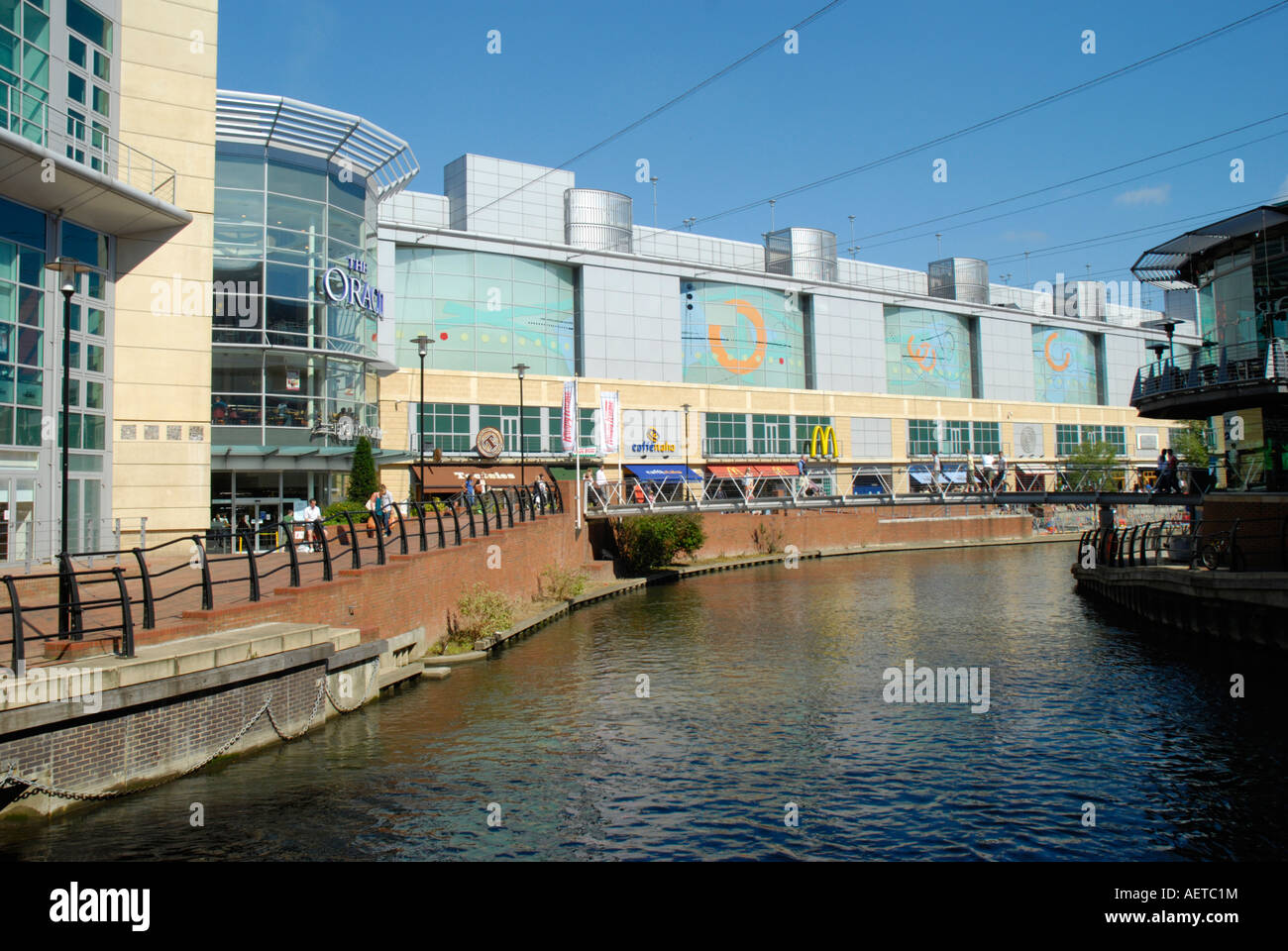 View of the Oracle Shopping Centre looking East along the Kennet and ...