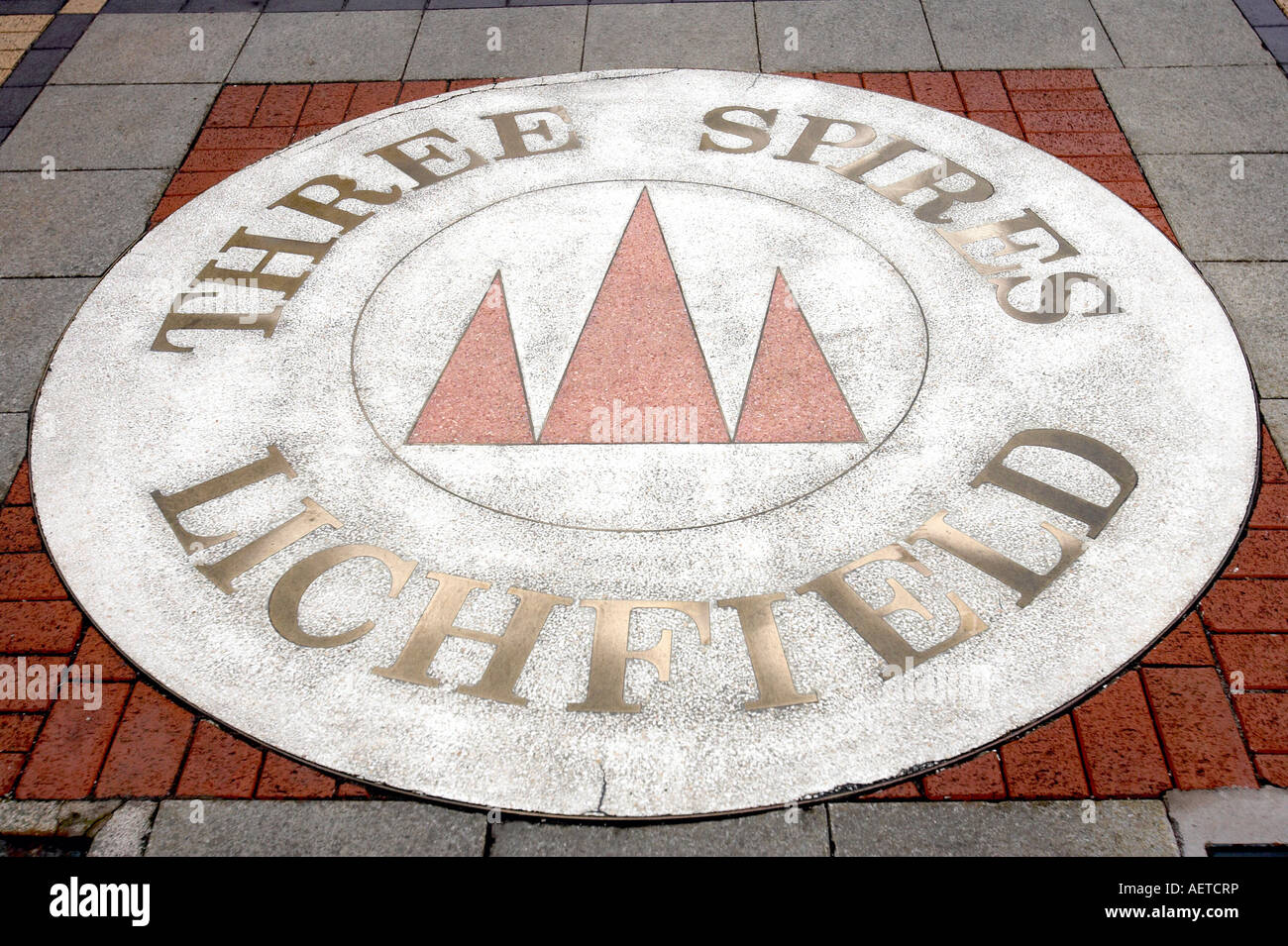 Shoppers walk around Lichfield town centre Stock Photo - Alamy