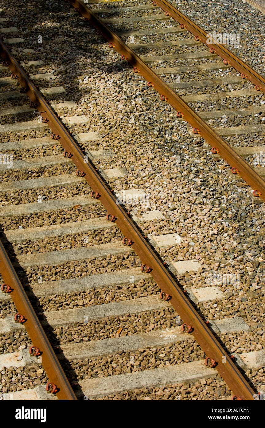 Railway track Surrey England UK Stock Photo - Alamy