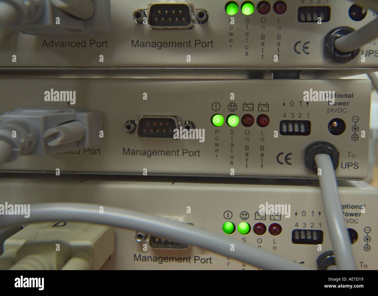 Computer Management ports Stock Photo - Alamy