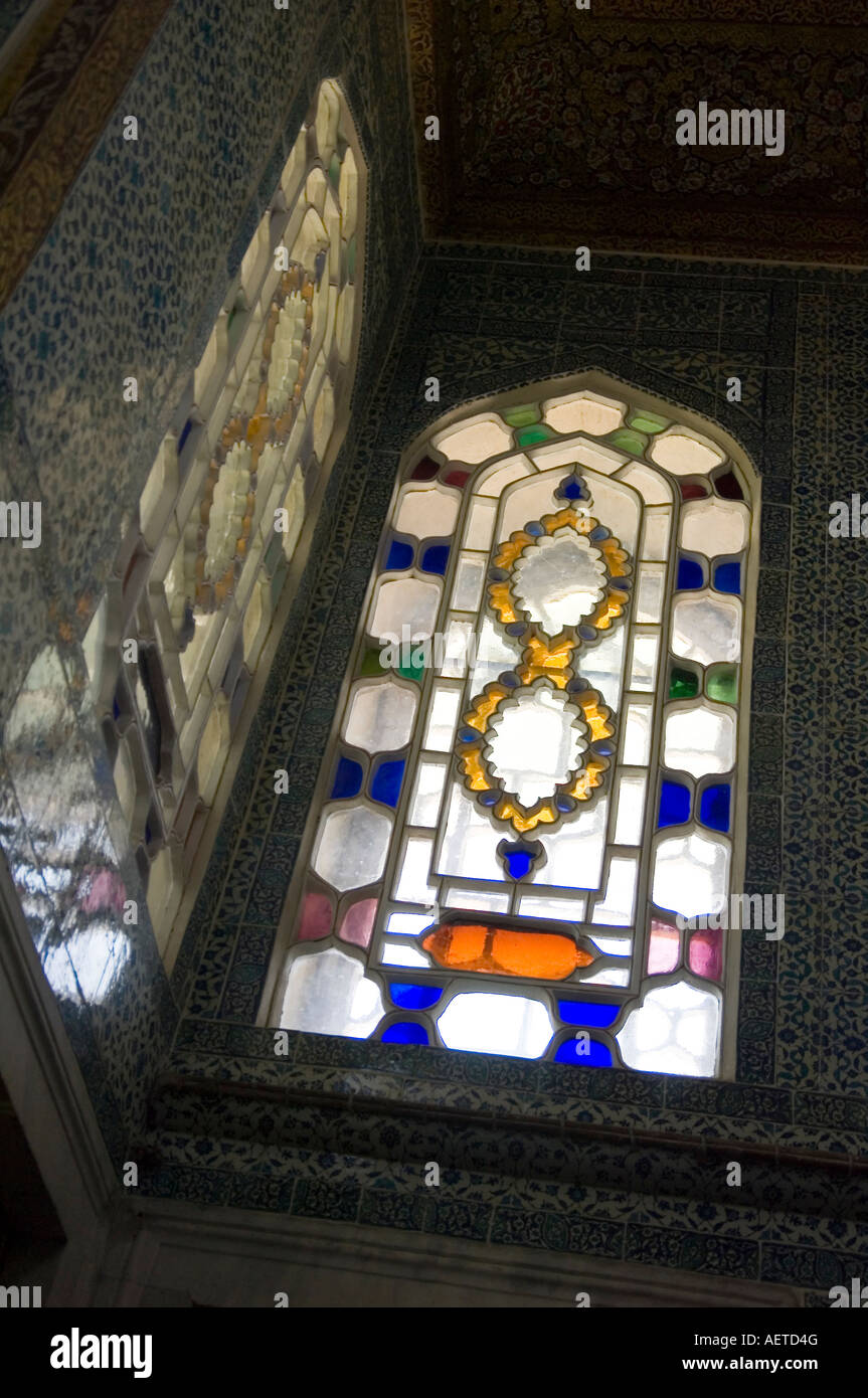 Stained glass window at the Topkapi Palace, Istanbul Stock Photo - Alamy