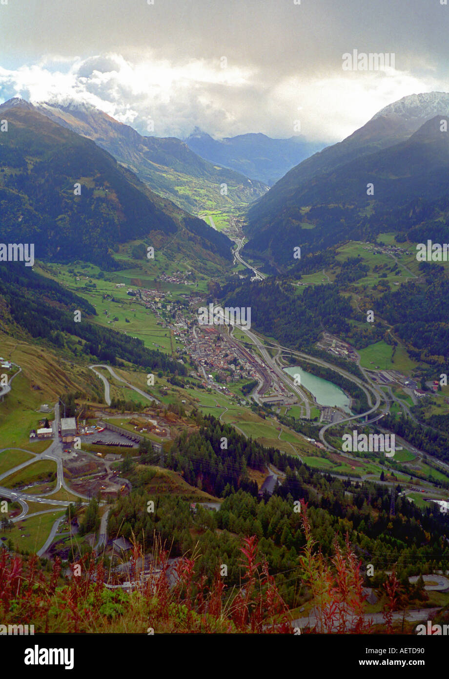Alpine Valley Switzerland Stock Photo - Alamy