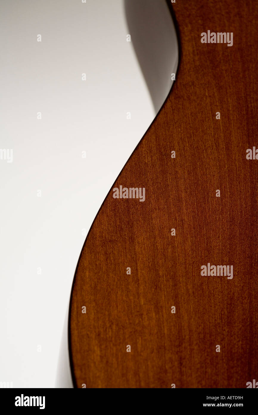 Abstract view of the back of a Guitar Stock Photo - Alamy