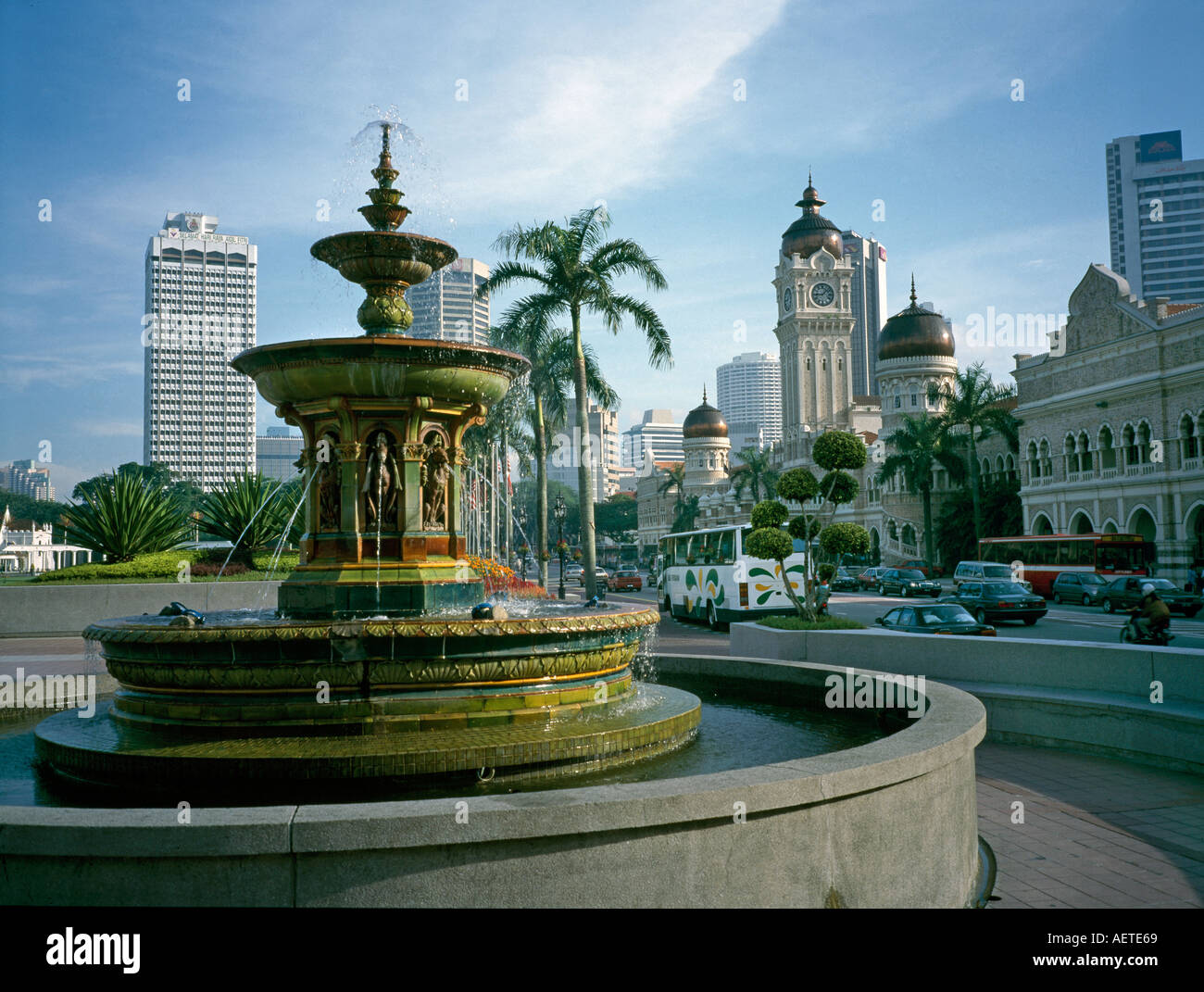 Malaysia Kuala Lumpur Merkeda Square fountain Stock Photo - Alamy