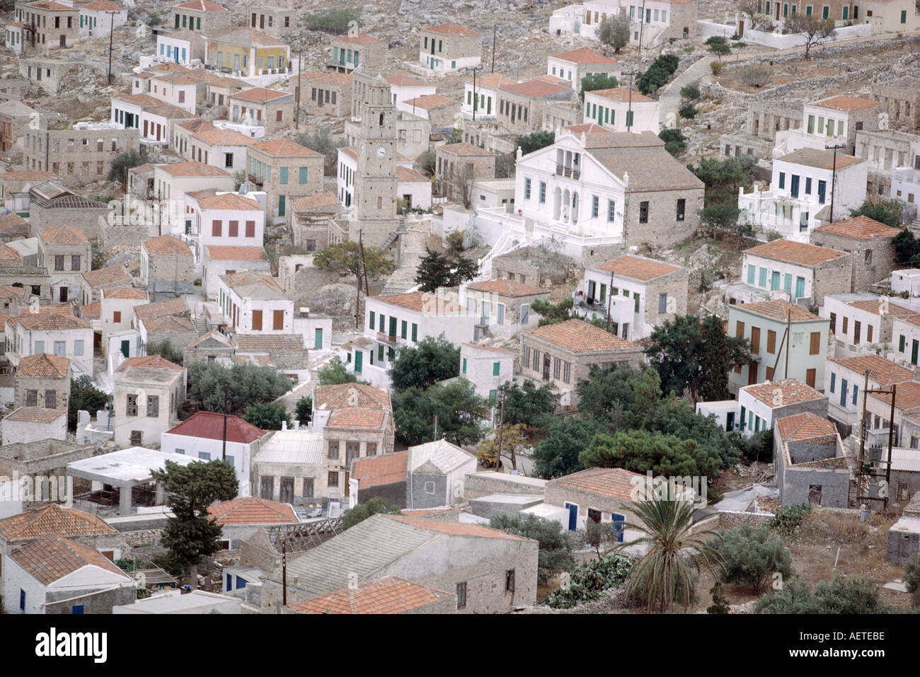 old town island of Simi greece Stock Photo - Alamy
