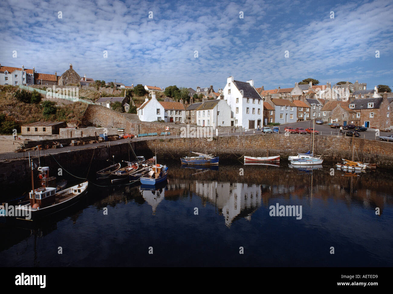 HARBOR AT THE HISTORIC FISHING VILLAGE OF CRAIL SCOTLAND Stock Photo ...