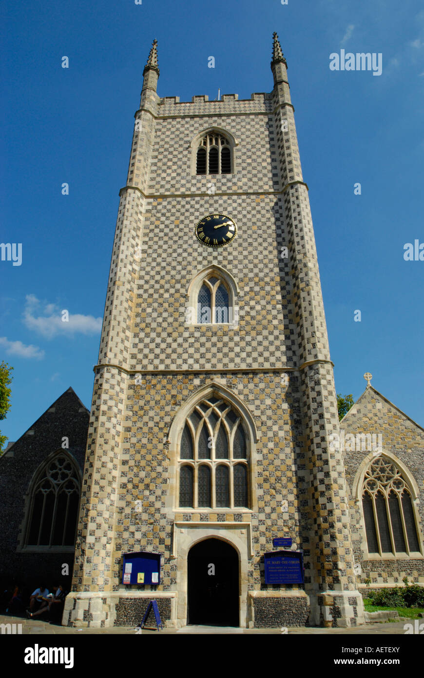 Front view of Reading Minster Church of St Mary the Virgin showing ...