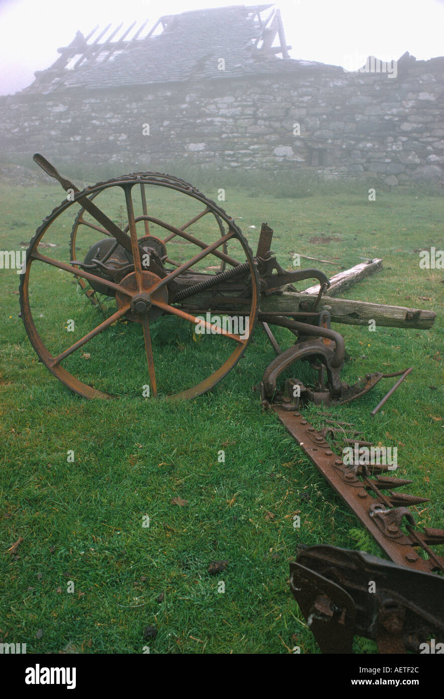 Abandoned farm equipment Wales UK Stock Photo - Alamy