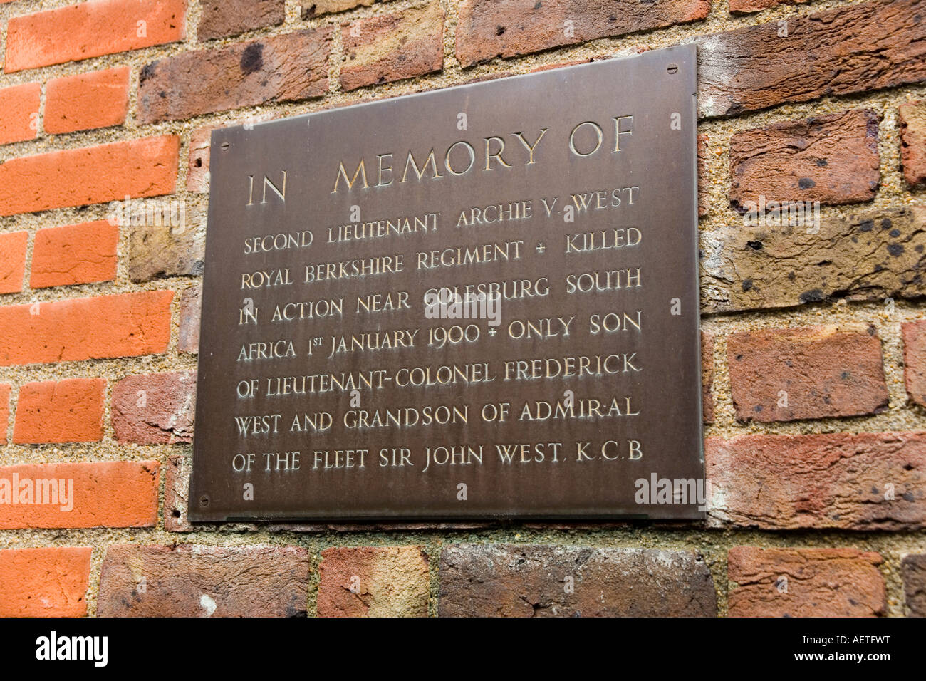 Plaque at Royal Chelsea Hospital London, England Stock Photo - Alamy