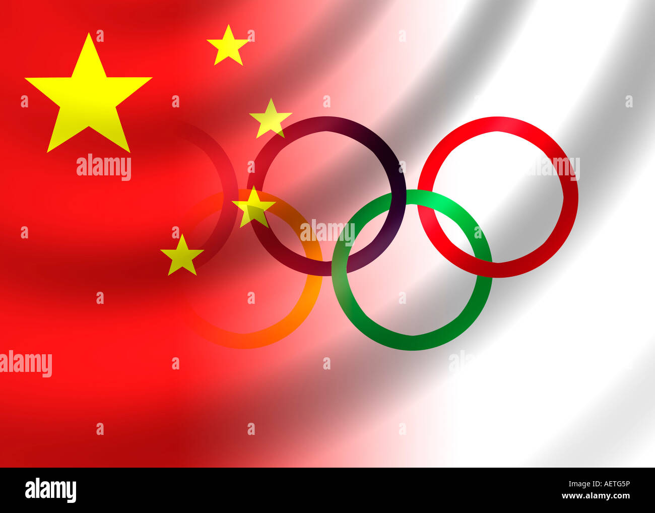 Olympic games movement flag hi-res stock photography and images - Alamy