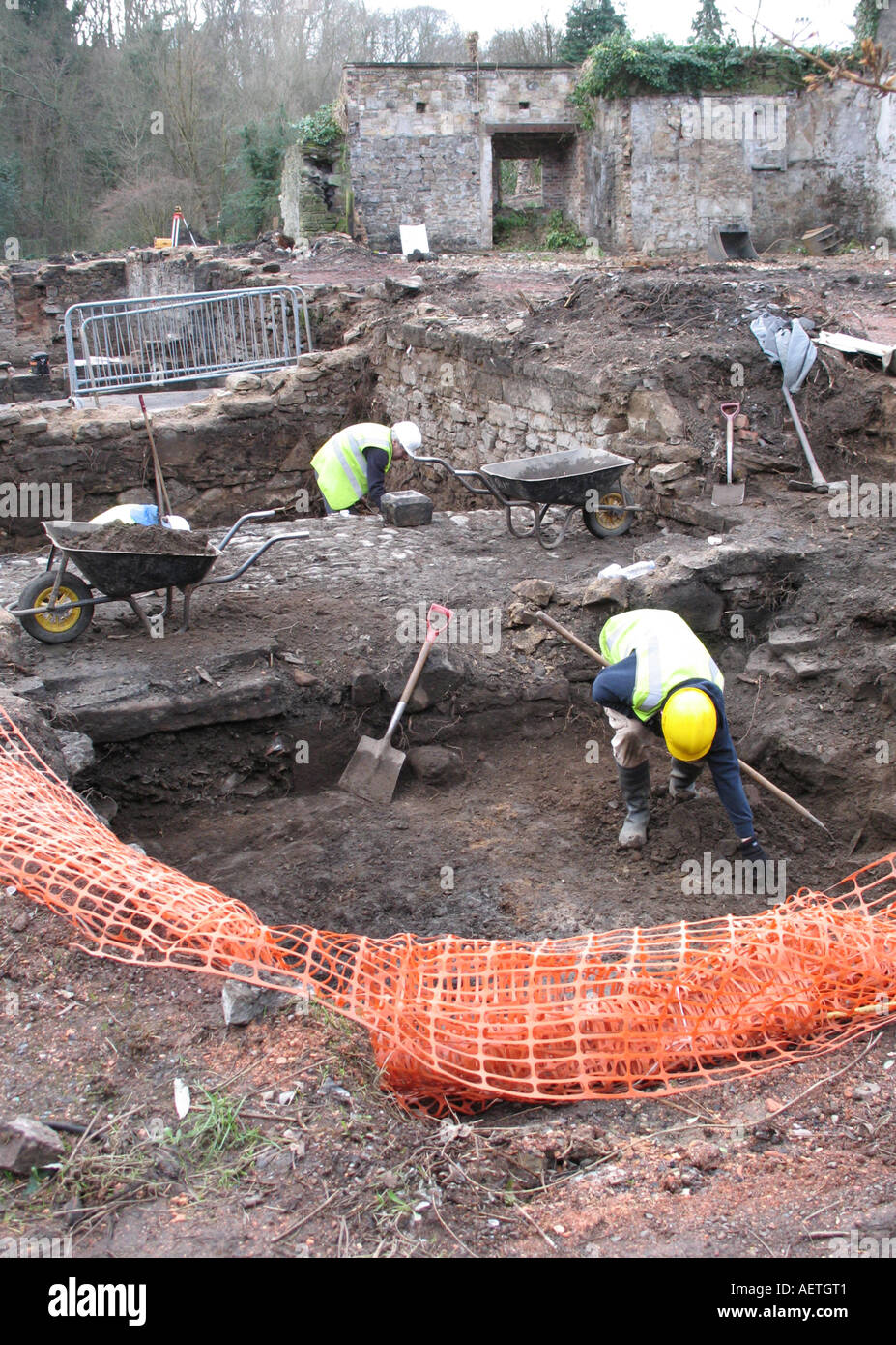 Archaeologists Working At Dig Site High Resolution Stock Photography ...