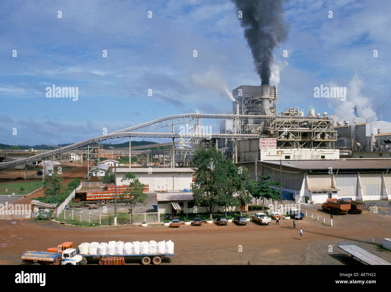 Timber mill Jari project on Jari River Brazil South America Stock Photo ...