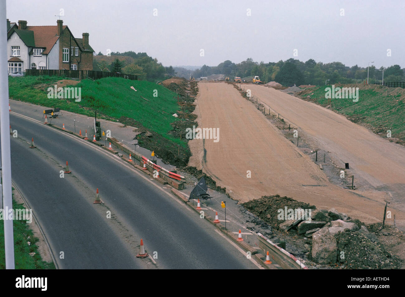 New road under construction Worcestershire England United Kingdom ...