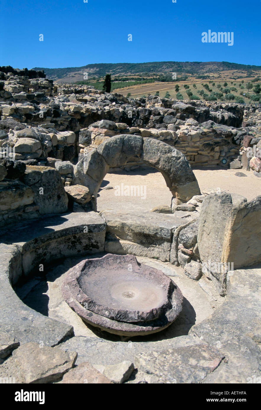 Su Nuraxi nuragic complex dating from 1500 BC Barumini UNESCO World ...