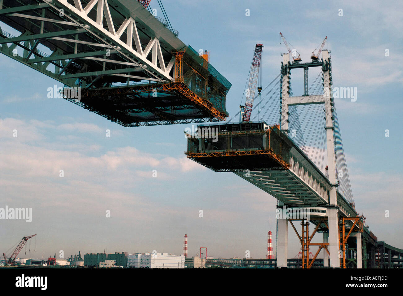 Bridge under construction Japan Asia Stock Photo - Alamy