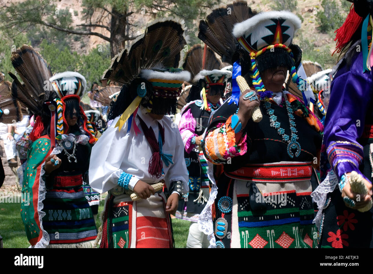 Zuni pueblo dancers preforming traditional hi-res stock photography and ...
