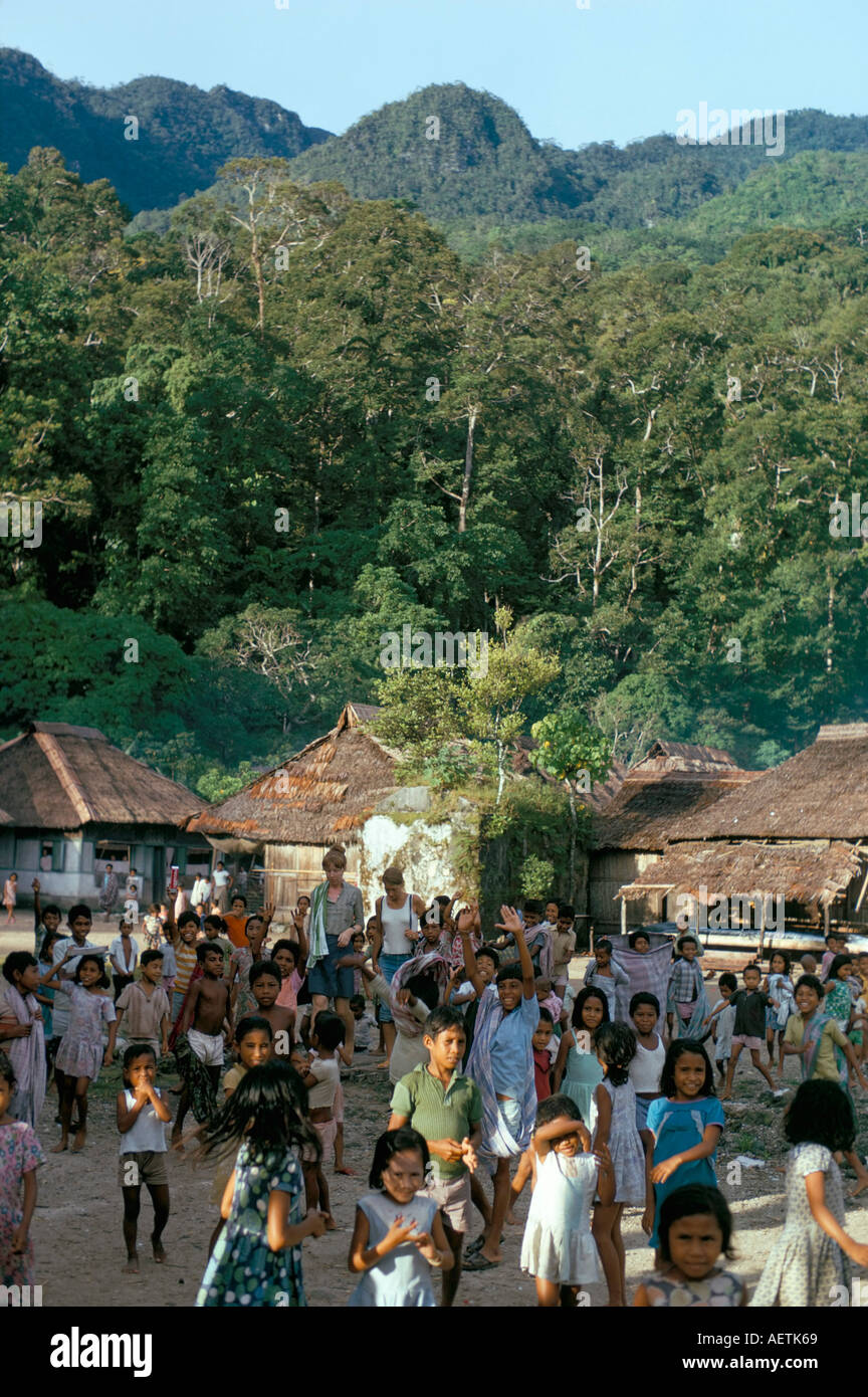 Sawai village Seram Moluccas Indonesia Southeast Asia Asia Stock Photo ...