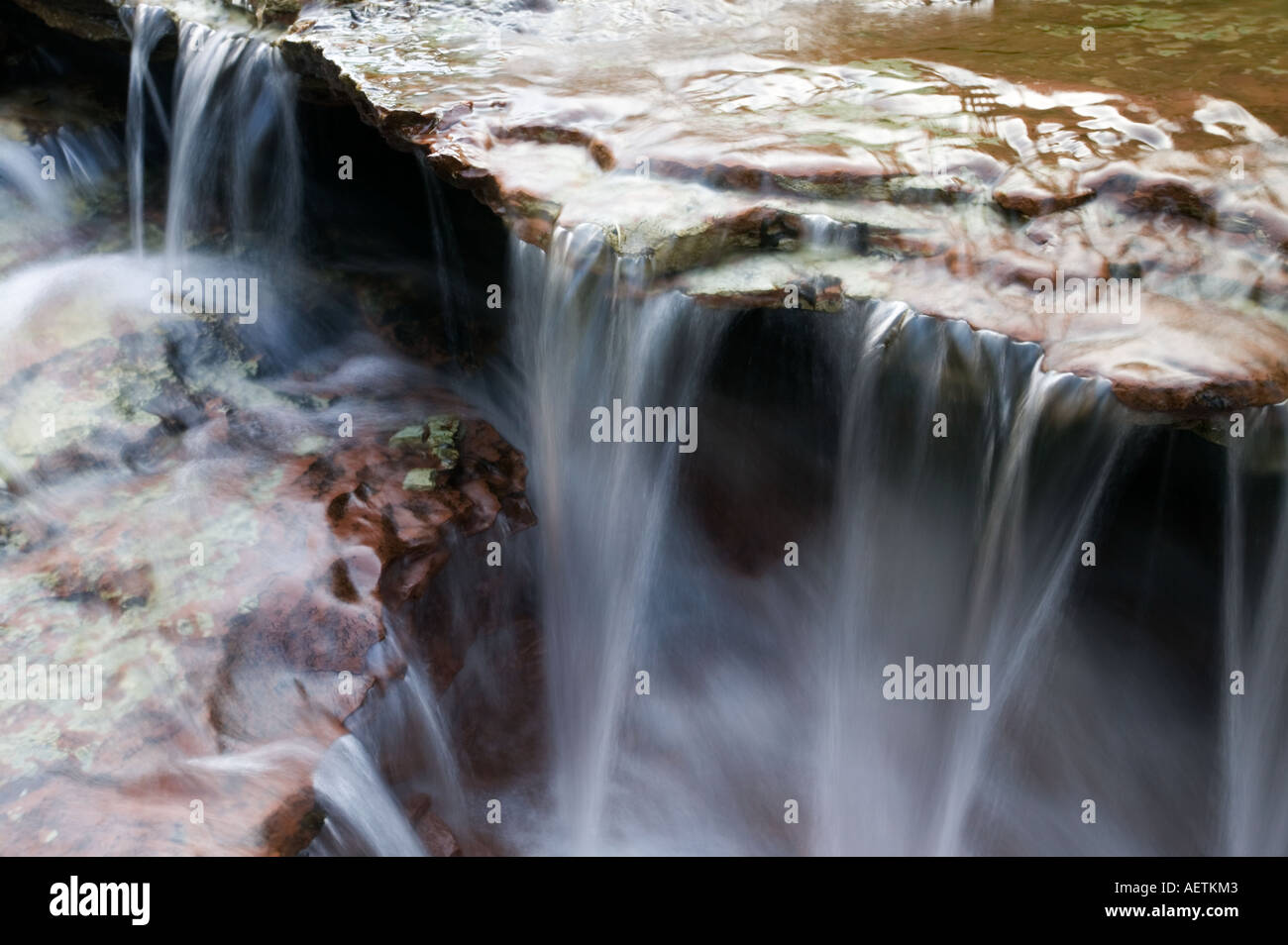 Water flowing over rock ledge hi-res stock photography and images - Alamy