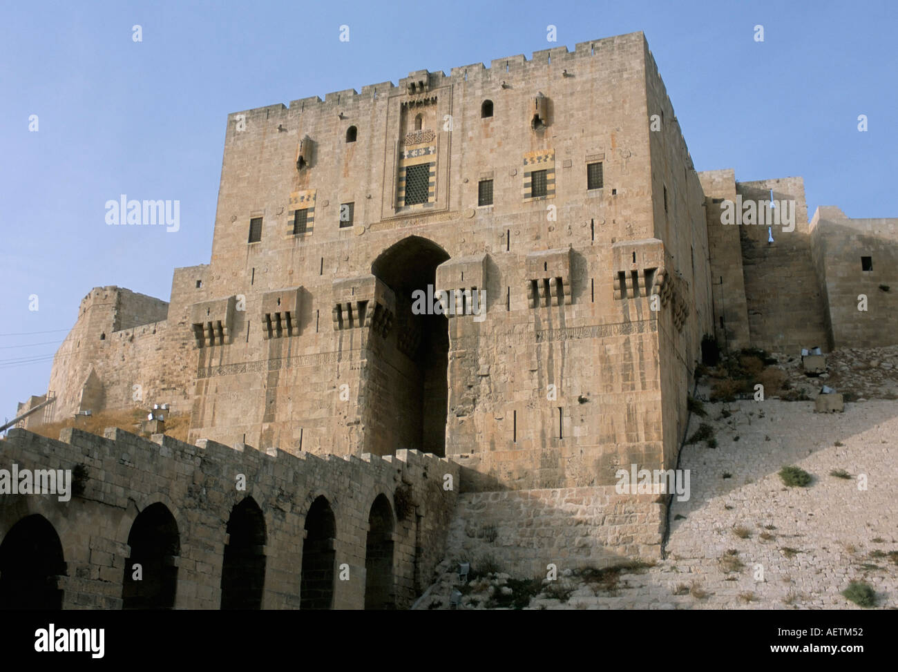 The Citadel UNESCO World Heritage Site Aleppo Syria Middle East Stock ...