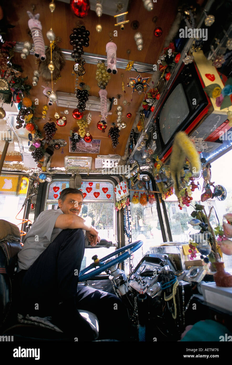 Decorated bus Damascus Syria Middle East Stock Photo - Alamy