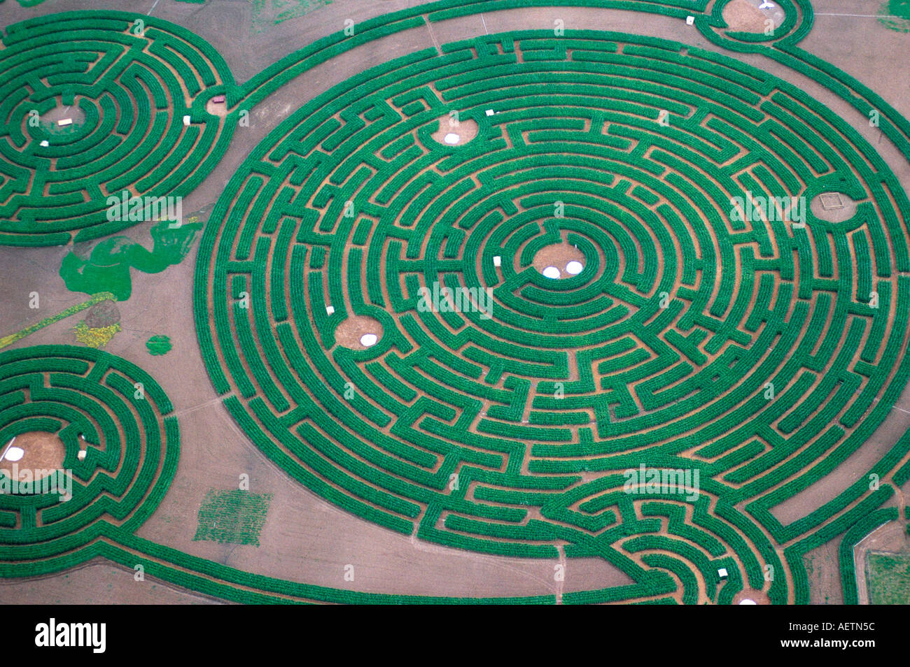 Aerial view of the maze labyrinthus Reignac sur Indre Touraine France ...
