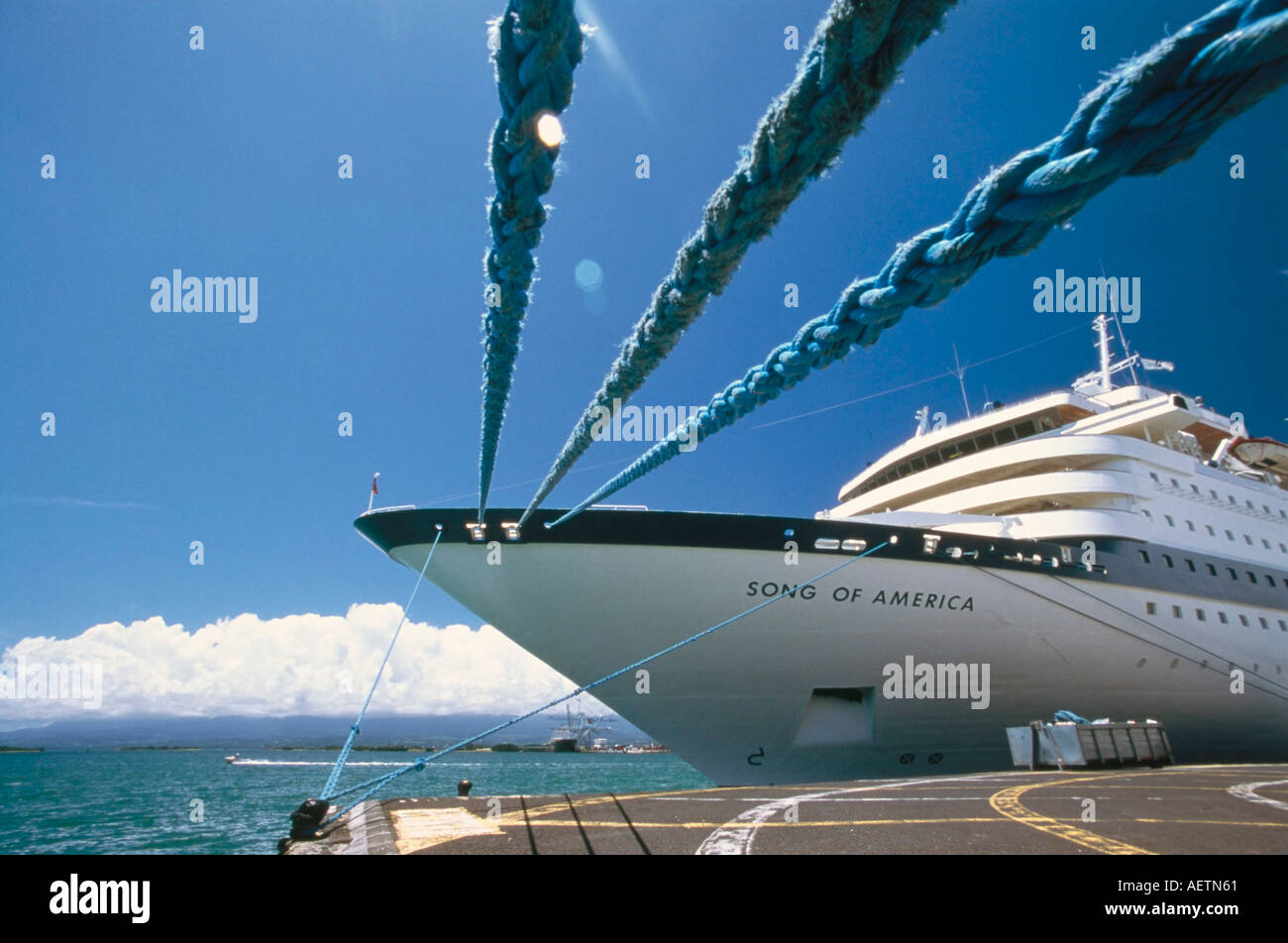 Cruise ship Guadeloupe Leeward Islands Antilles West Indies Caribbean ...