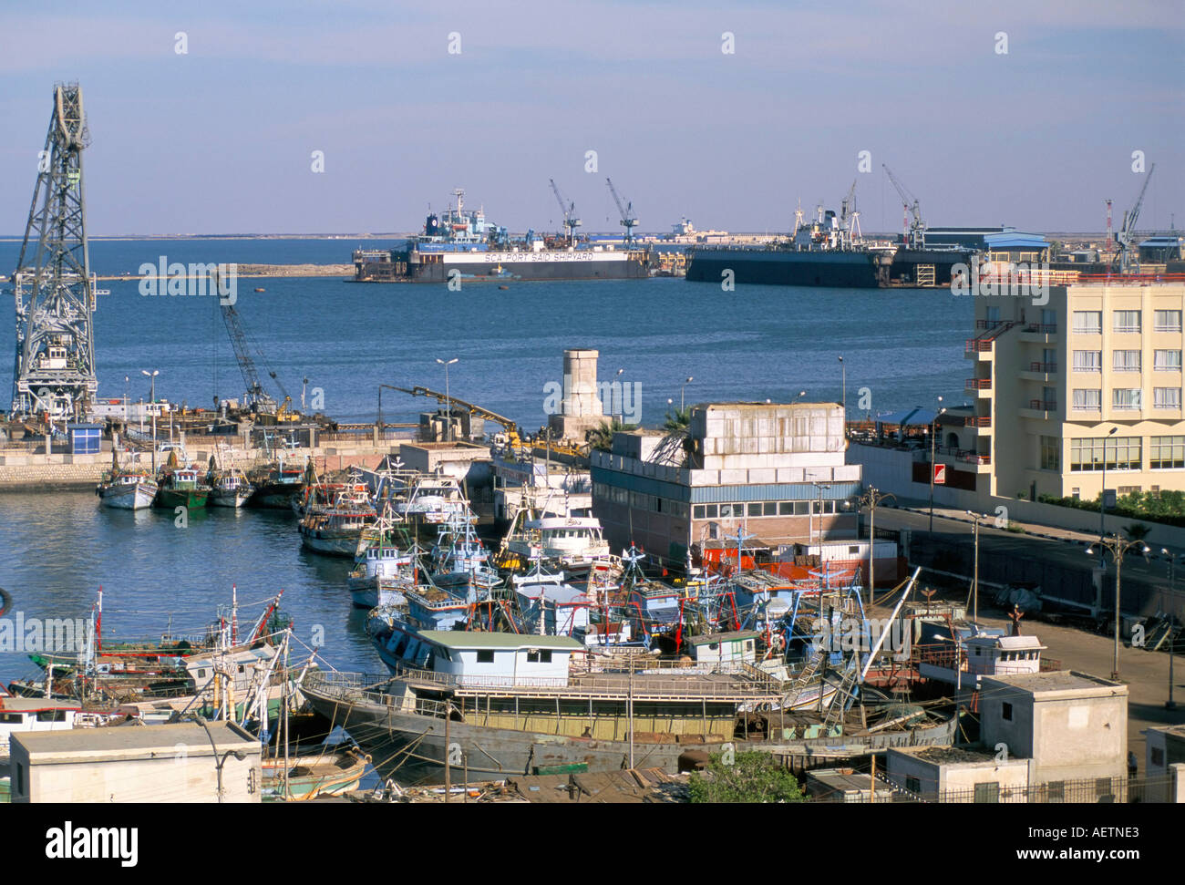 Port Said Suez Canal Egypt North Africa Africa Stock Photo - Alamy