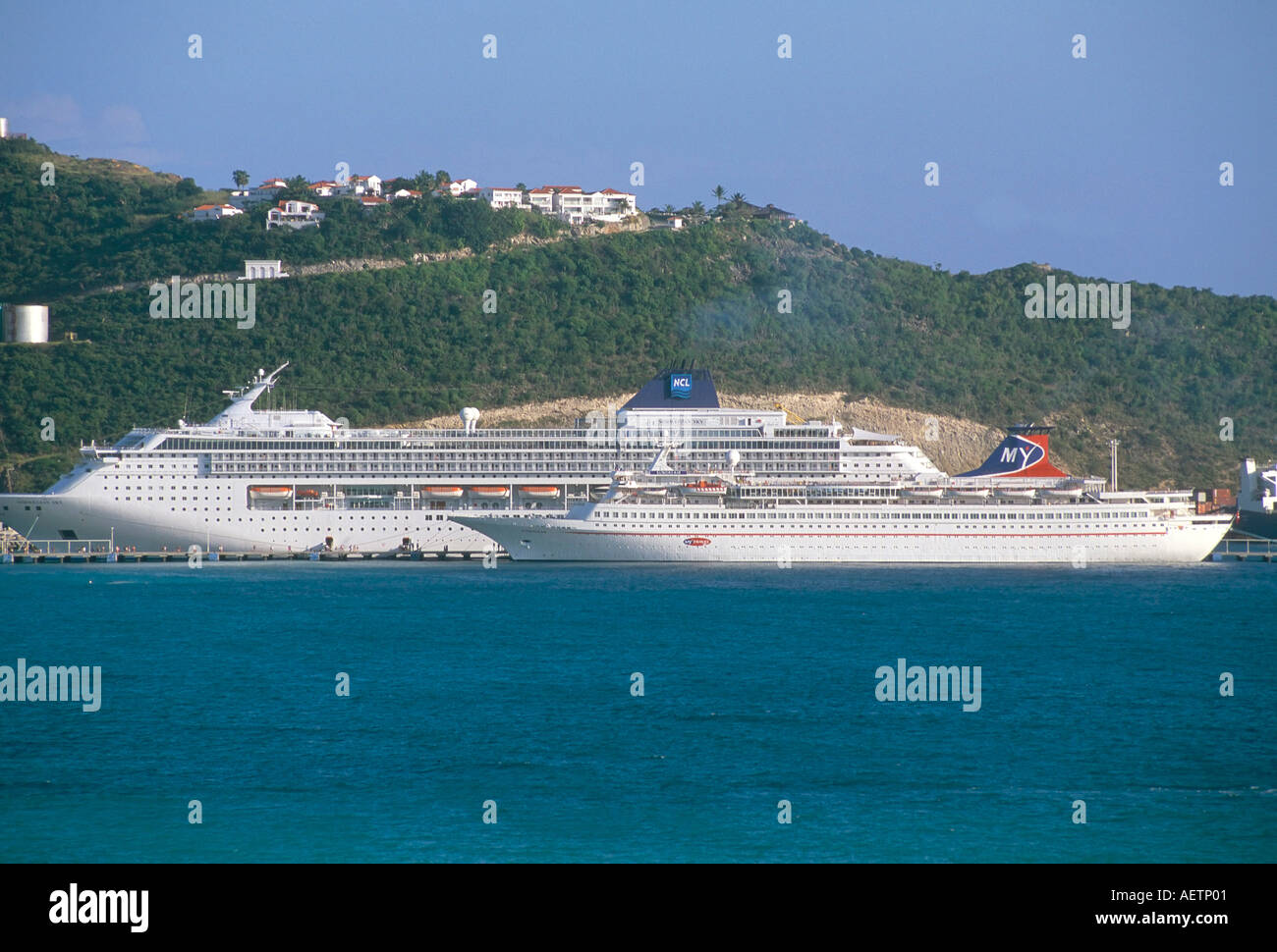 Cruise ship Marigot St Martin Leeward Islands West Indies Caribbean ...