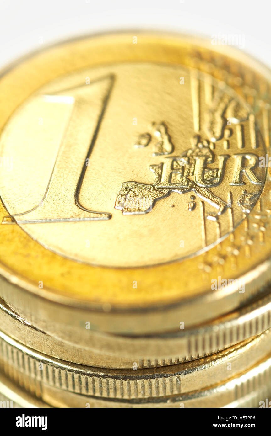 Stack of euros Stock Photo - Alamy