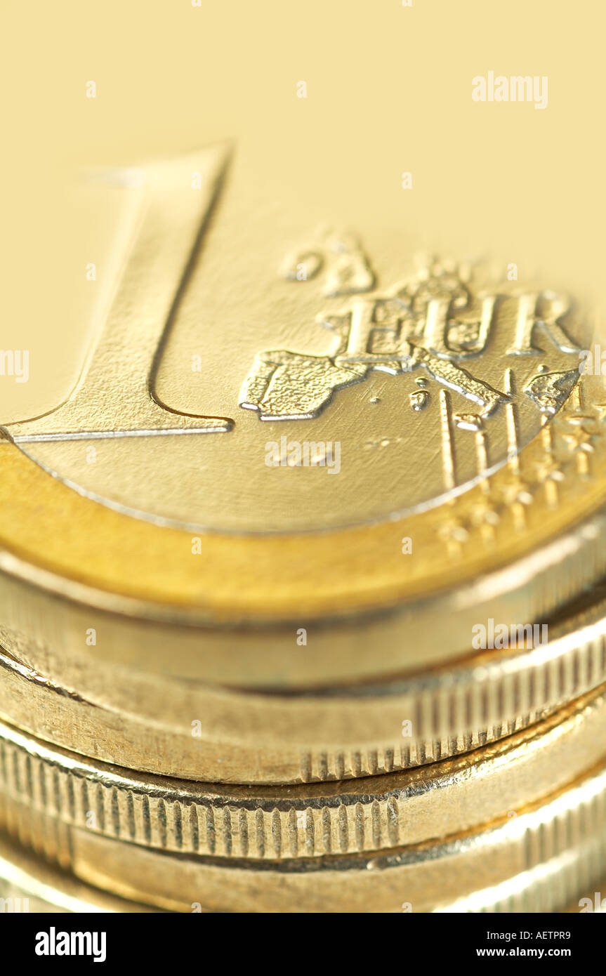 Stack of euros Stock Photo - Alamy