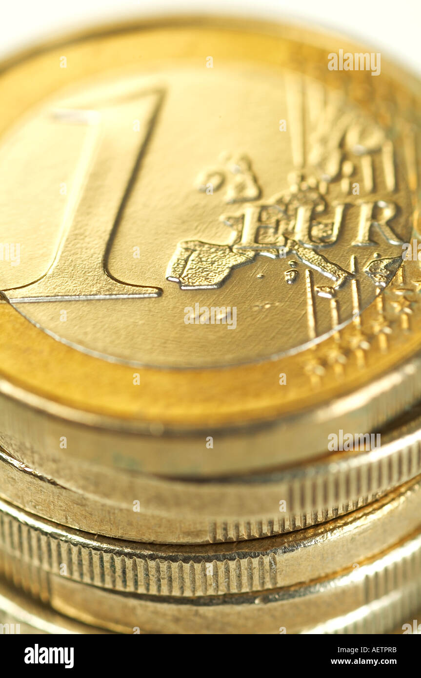 Stack of euros Stock Photo - Alamy