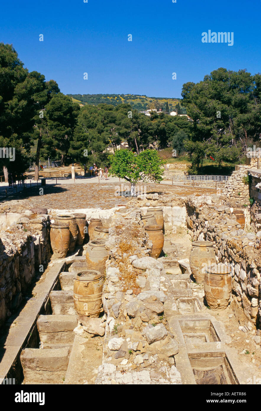 Ancient ruins Minoan archaeological site of Knossos island of Crete ...