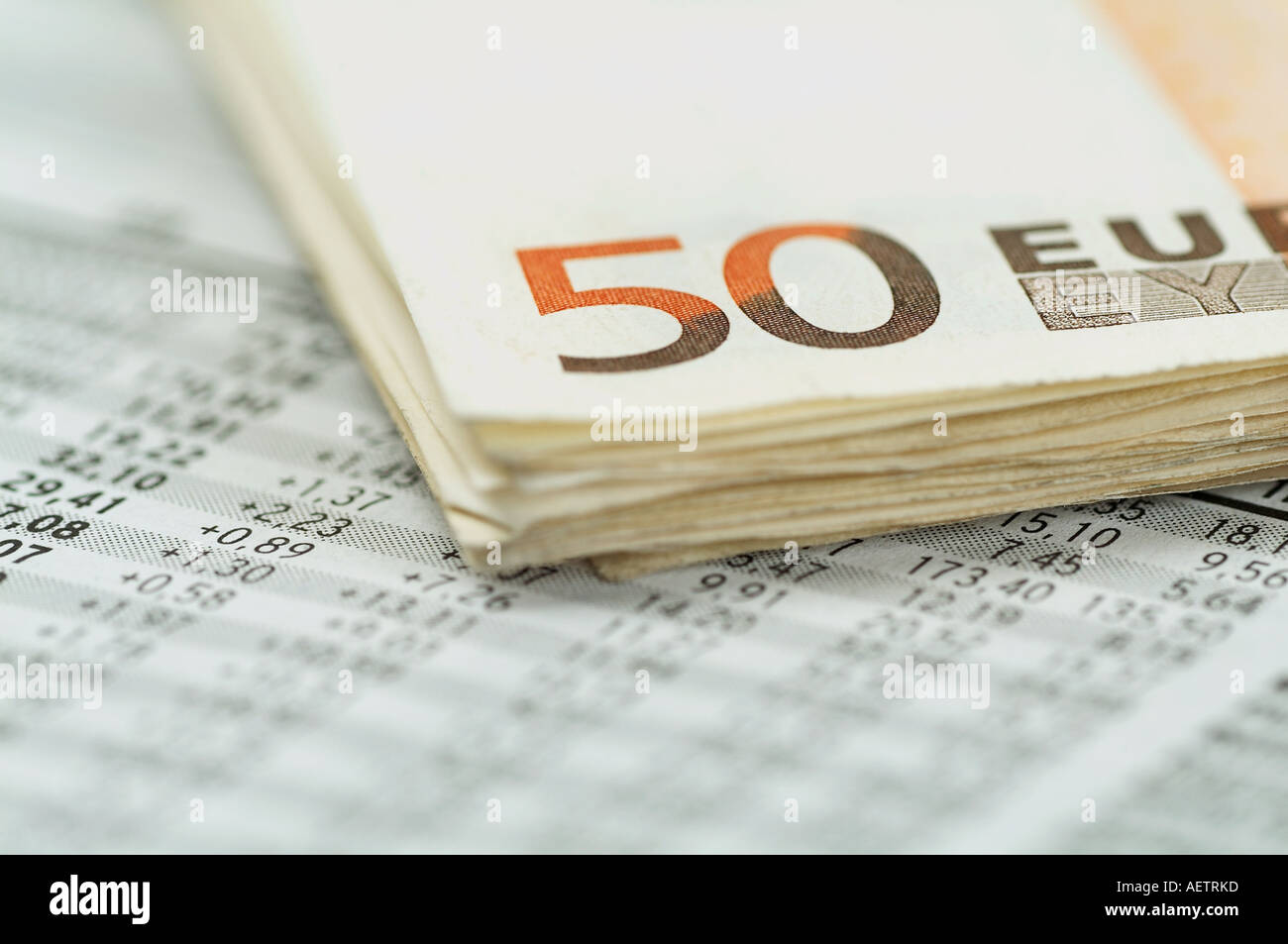 Close up newspaper euro hi-res stock photography and images - Alamy