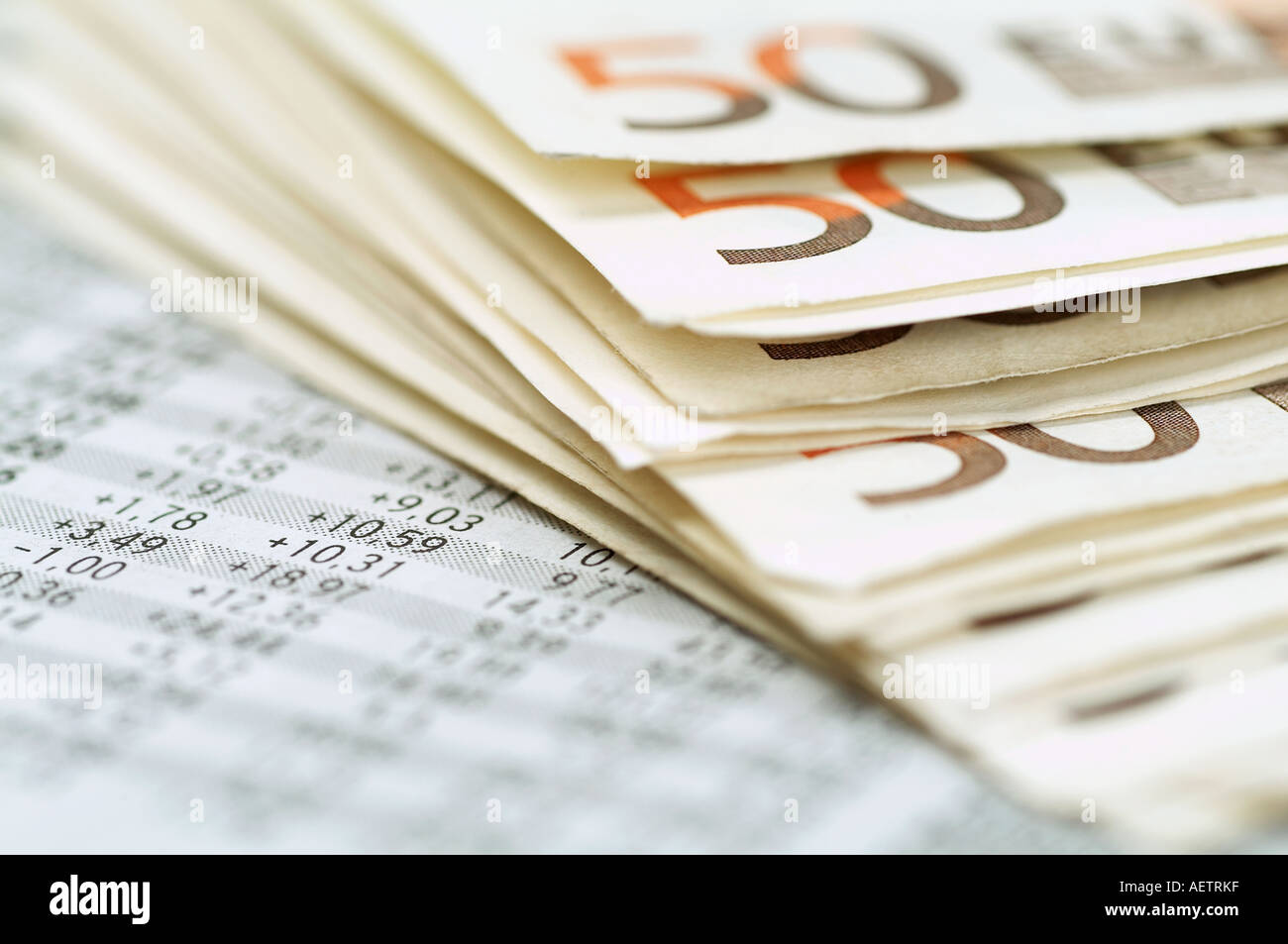 Close up newspaper euro hi-res stock photography and images - Alamy