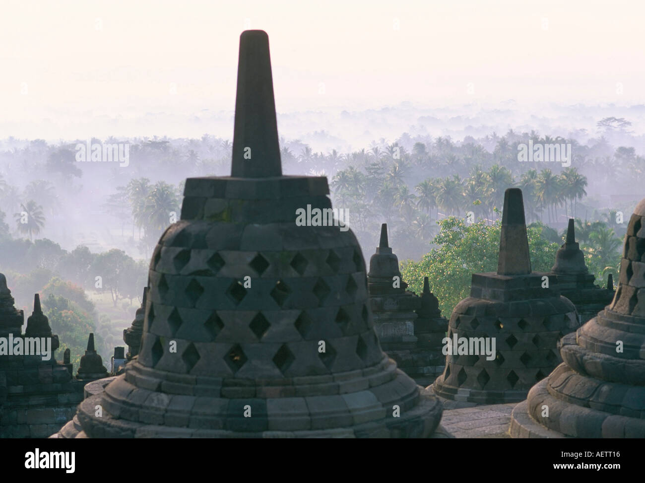 Arupadhatu view 8th century Buddhist site of Borobudur UNESCO World ...